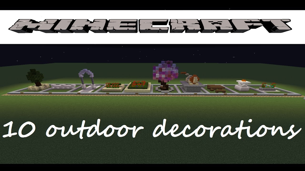Minecraft 10 Outdoor Decorations - YouTube