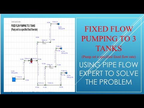 Fixed flow Pumping to 3 Tanks | Using Pipe flow Expert - YouTube