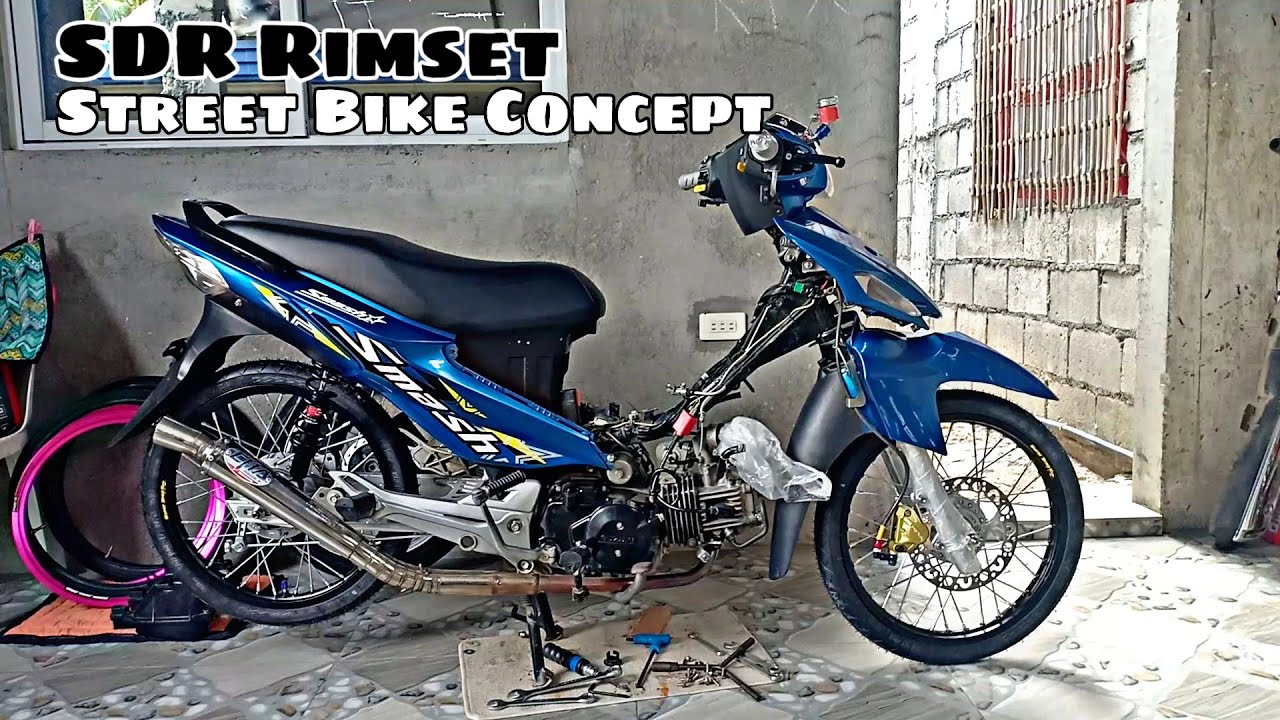Installing SuperDragRim Black Rimset for Suzuki Smash115 | StreetBike ...