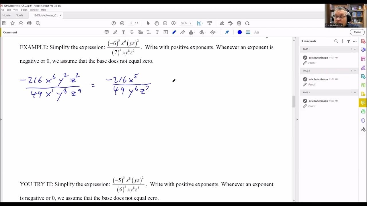 Using Multiply Exponent Rules With Negative Exponents - YouTube