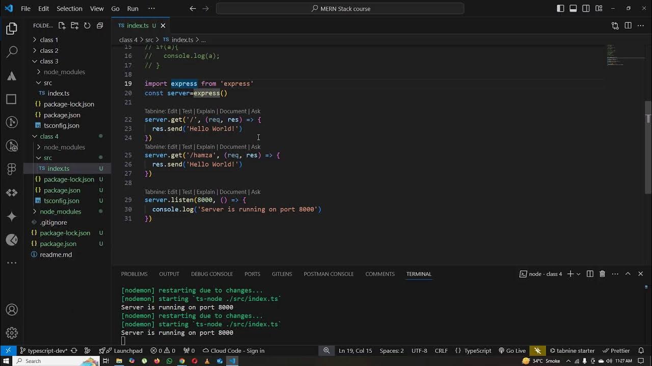 node.js class 4 part 3 - YouTube