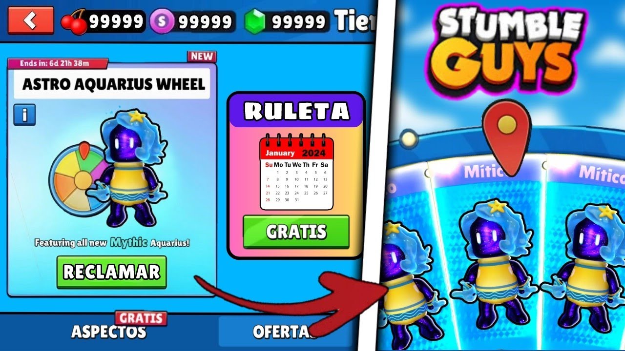 🧩NUEVA RULETA con NUEVAS SKINS que LEGARAN MUY PRONTO en STUMBLE GUYS ...