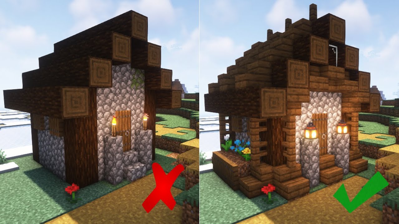 Minecraft | How to transform Taiga Village | House 4 - YouTube