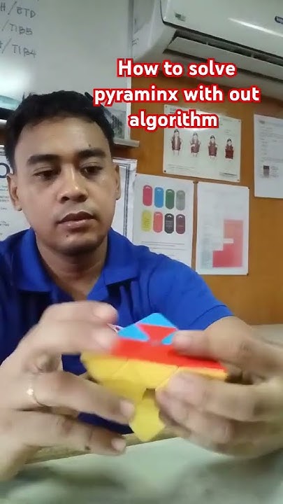 How to solve pyraminx with out algorithm - YouTube