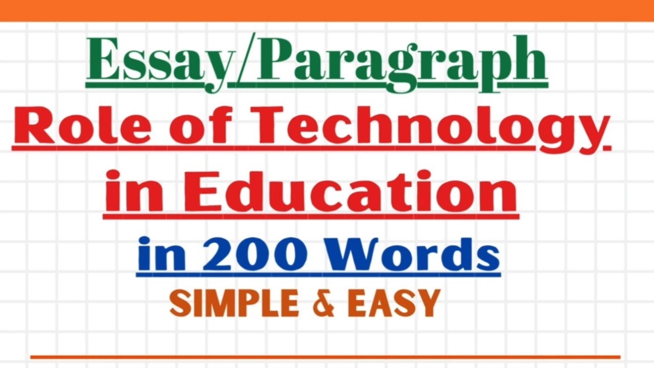 Essay on Role of Technology in Education | Contribution of Technology ...