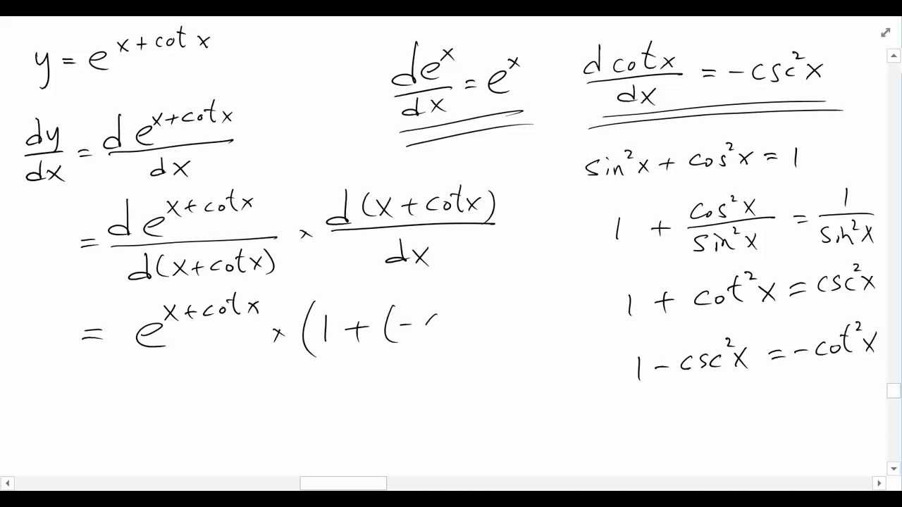 Calculus Ex Differentiation 36 - YouTube