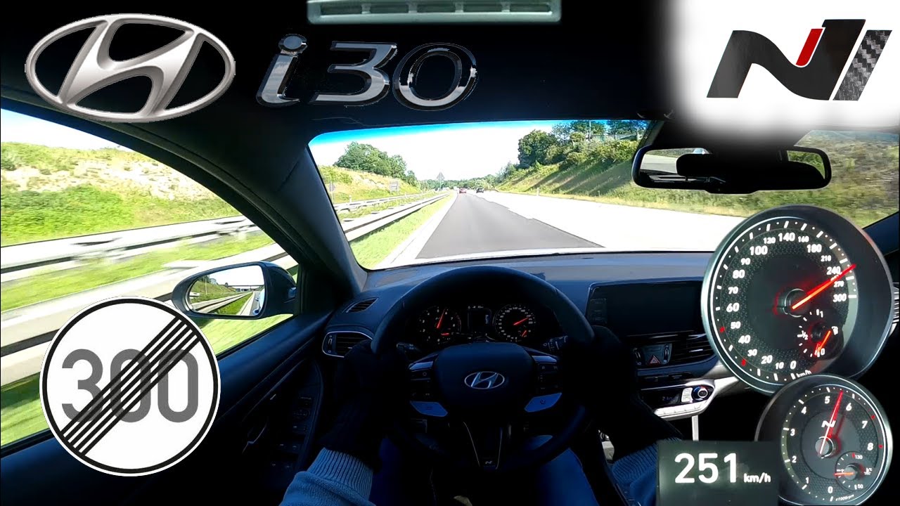 Hyundai i30 N Performance TOP SPEED NO LIMIT AUTOBAHN GERMANY - YouTube