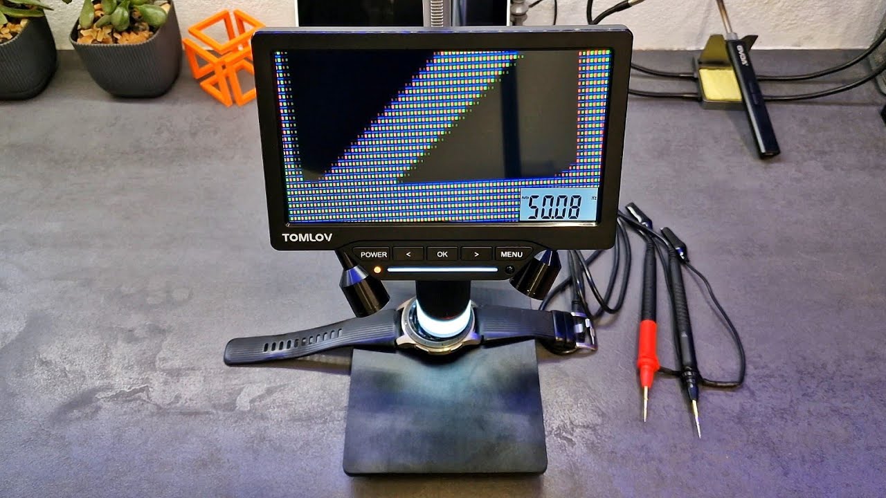 TOMLOV Digital Microscope DM201M with Multimeter, 1300x Magnification ...