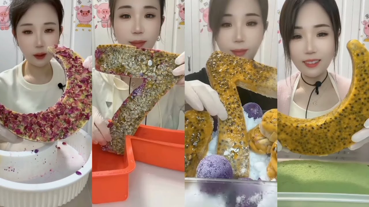ASMR ICE EATING YY PASSION FRUIT FROZEN - YouTube