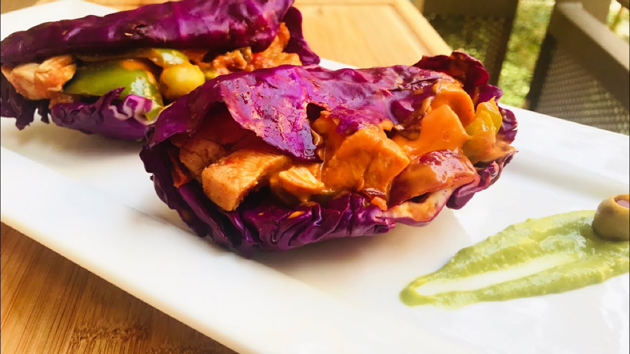 Red Cabbage Chicken Wrap| Low Carb Wrap Recipe| Quick Lunch Recipe ...