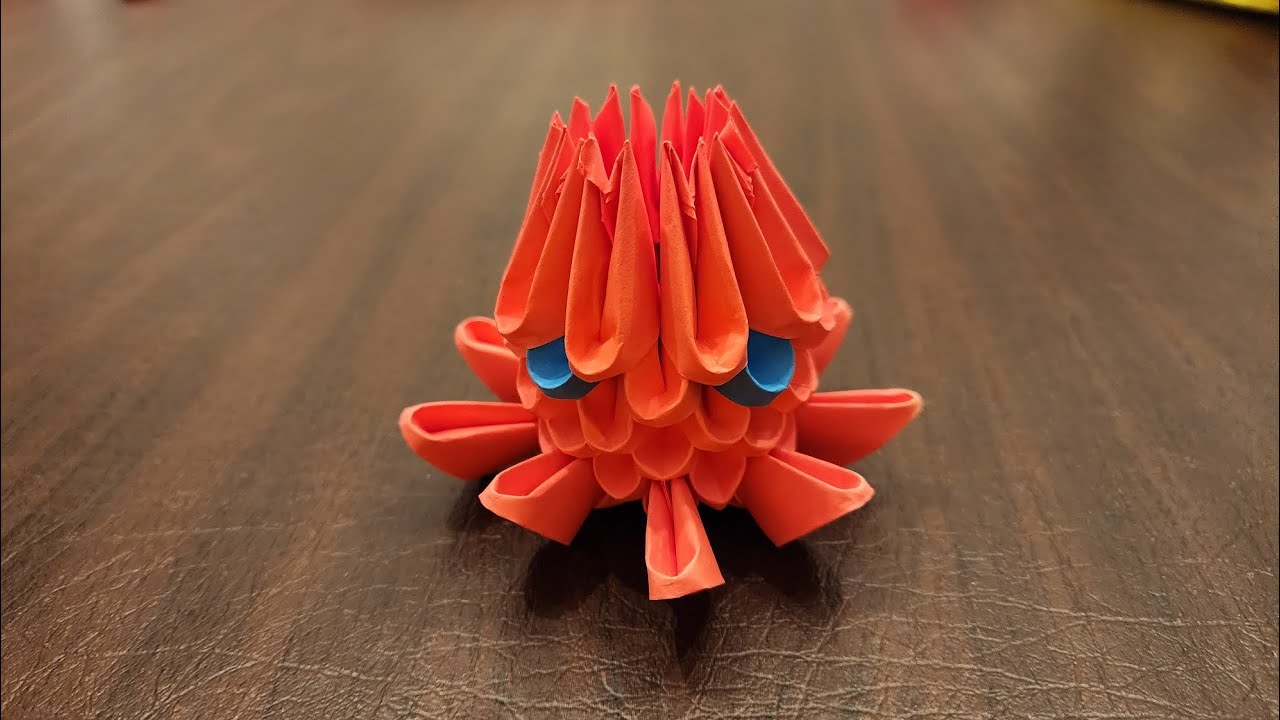 Easy 3d origami squid (original kind of) - YouTube