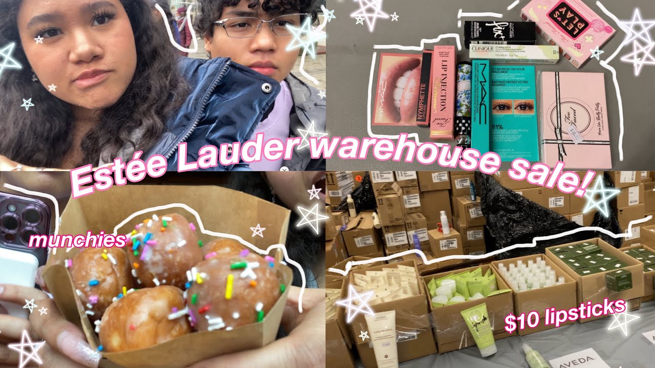 come with us to the Estée Lauder warehouse sale! - YouTube
