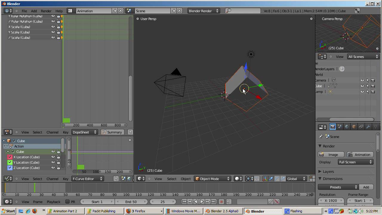 Ira Krakow's Blender 2.50 Animation Tutorial Part 2 - YouTube