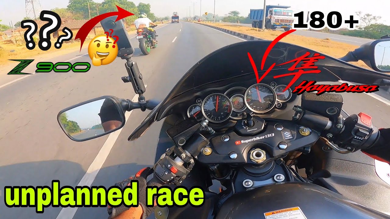 Race lag gayi || z900 vs hayabusa || unbelievable race 🏁🏁 - YouTube