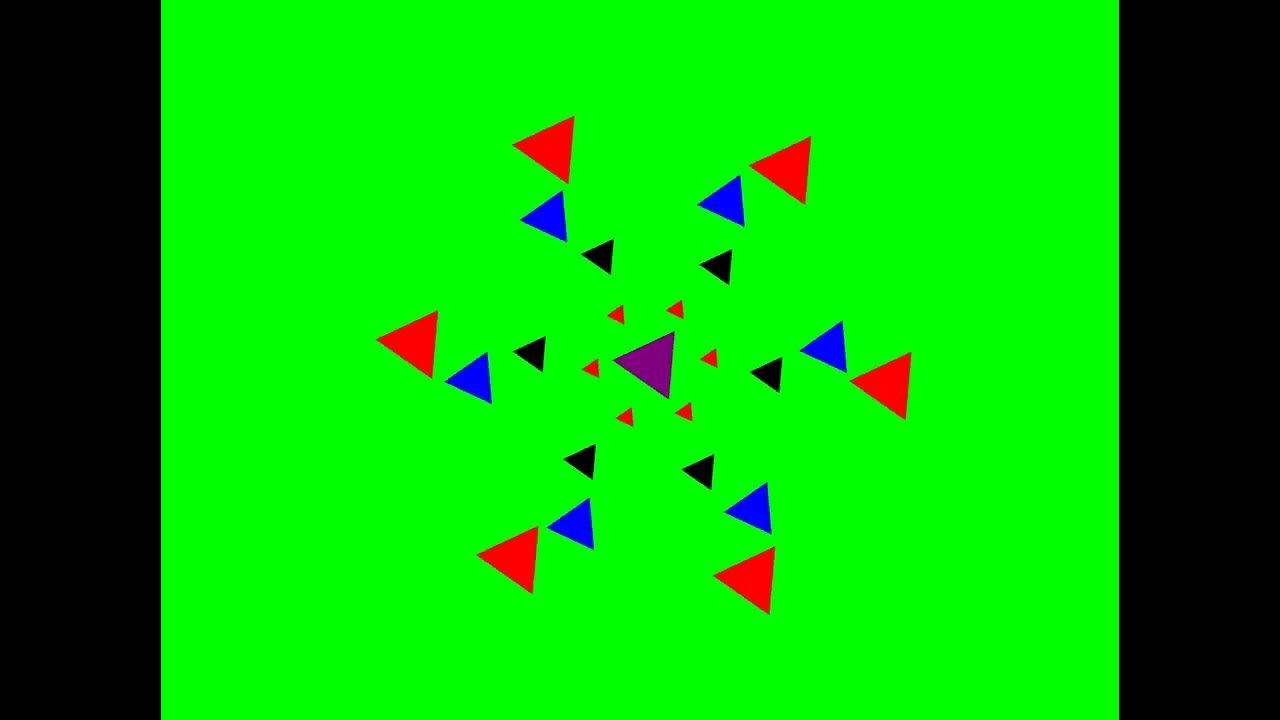 Rotating triangles animation green screen video - YouTube