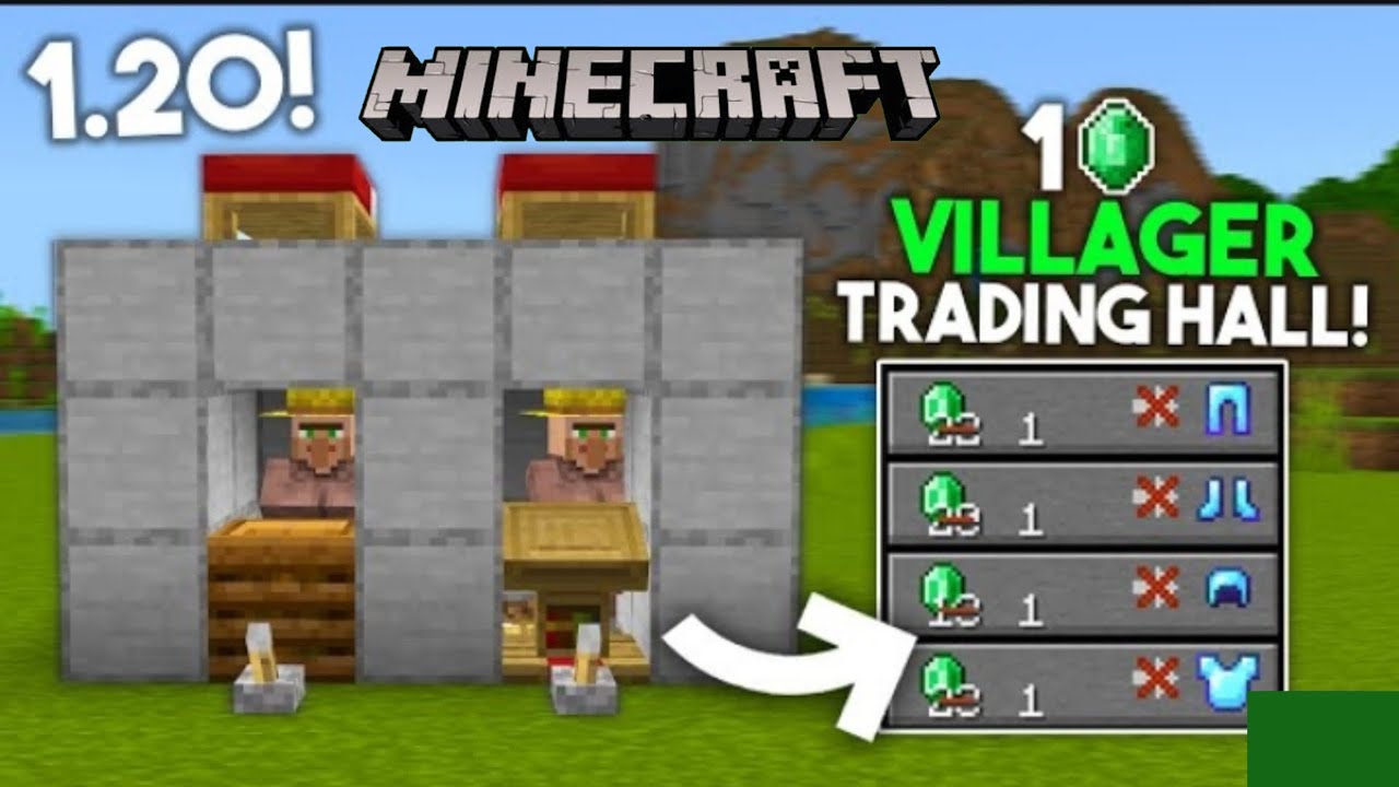best 1 emrald trading hall in minecraft 1.20 : how to make best trading ...