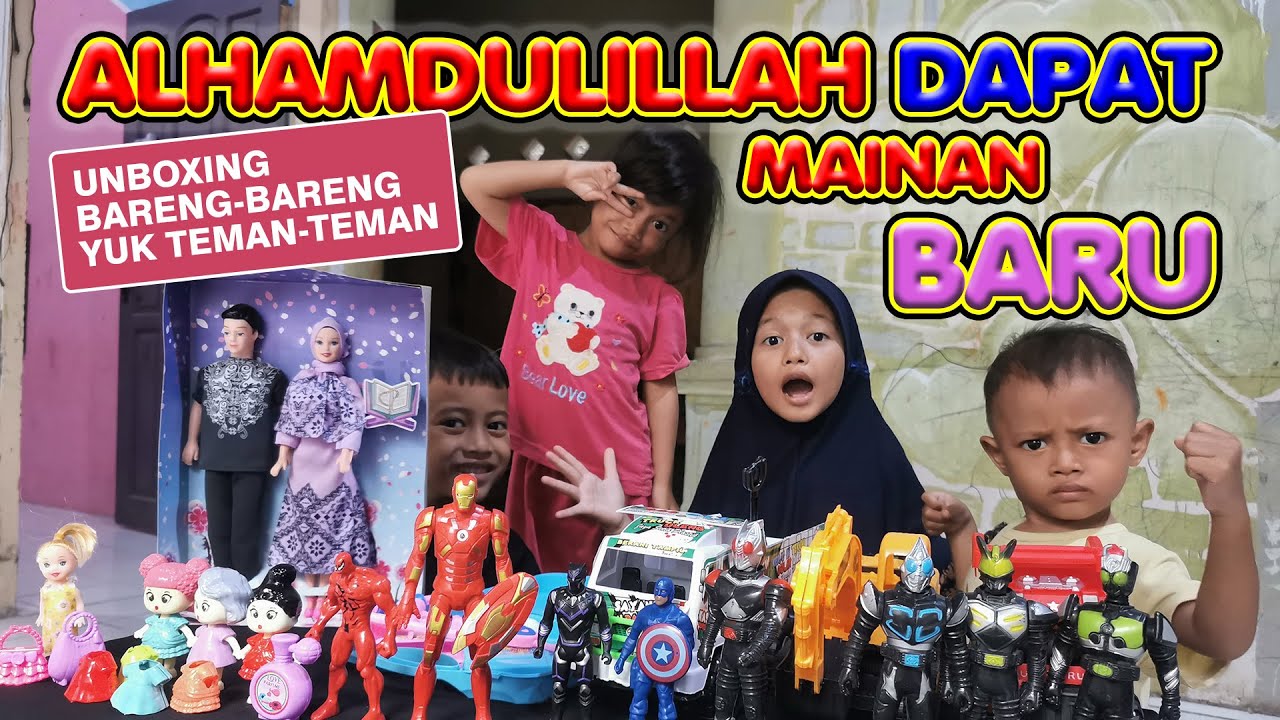 Unboxing Mainan baru, mainan kamen rider, truk, excavator, truk oleng ...