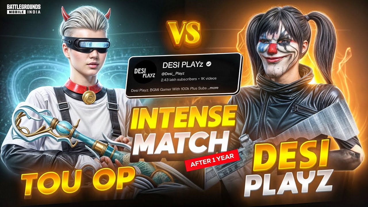 TOUOP•1v1 AGAINST DESI PLAYZ AFTER 1 YEARS 😰🔥 - YouTube