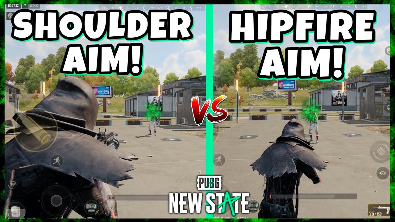 SHOULDER AIM vs HIP FIRE AIM! WHICH ONE IS BETTER?! | PUBG NEW STATE ...