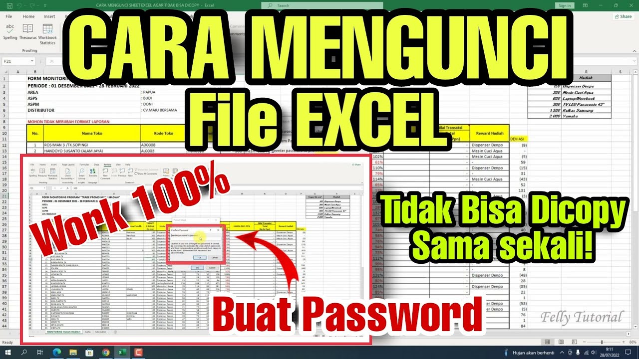 Cara Mengunci File EXCEL agar Tidak Bisa di Copy Paste Sama Sekali ...