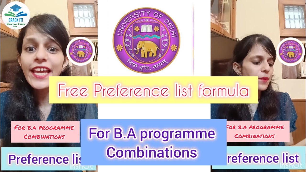B.A programme ..For all combinations🔥 Free preference list *Admission ...