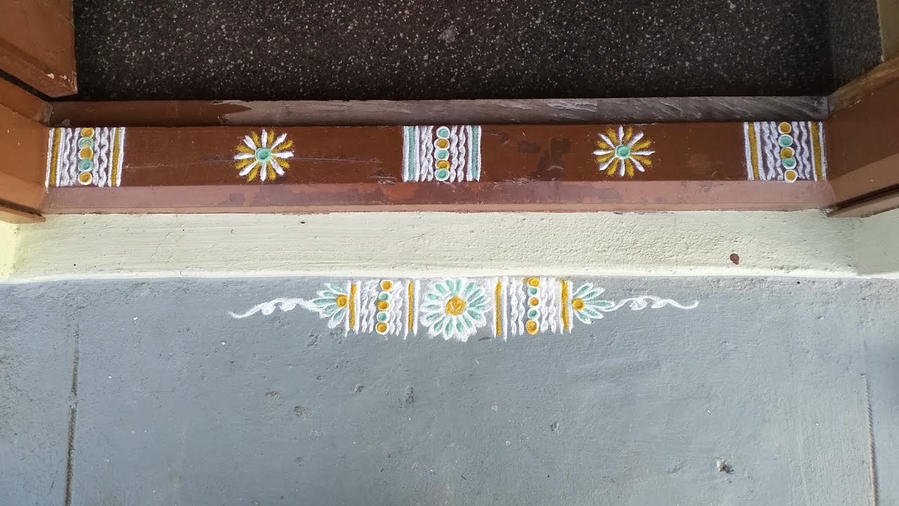 very simple and easy doorstep Rangoli for Beginners 💗💗 ...