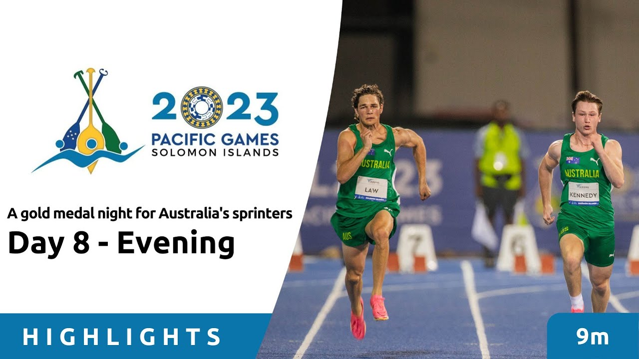 A gold medal night for Australia's sprinters | 2023 Pacific Games - YouTube