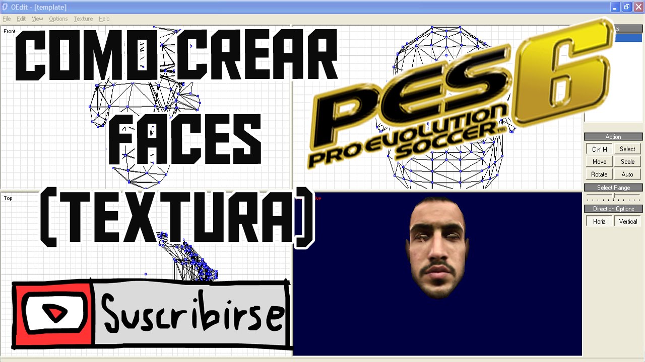 TUTORIAL: COMO CREAR FACES PARTE I (TEXTURA) PARA PES6 2017!★ - YouTube