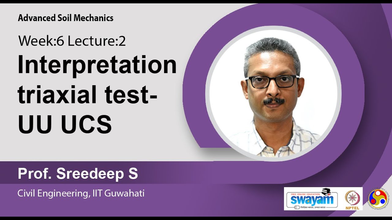 Lec 28 : Interpretation triaxial test-UU UCS - YouTube