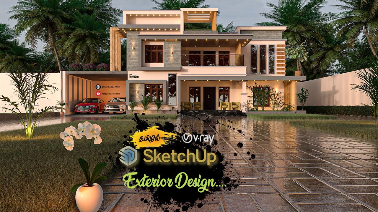 Sketchup Elevation Tutorial Tamil | Student Design - YouTube