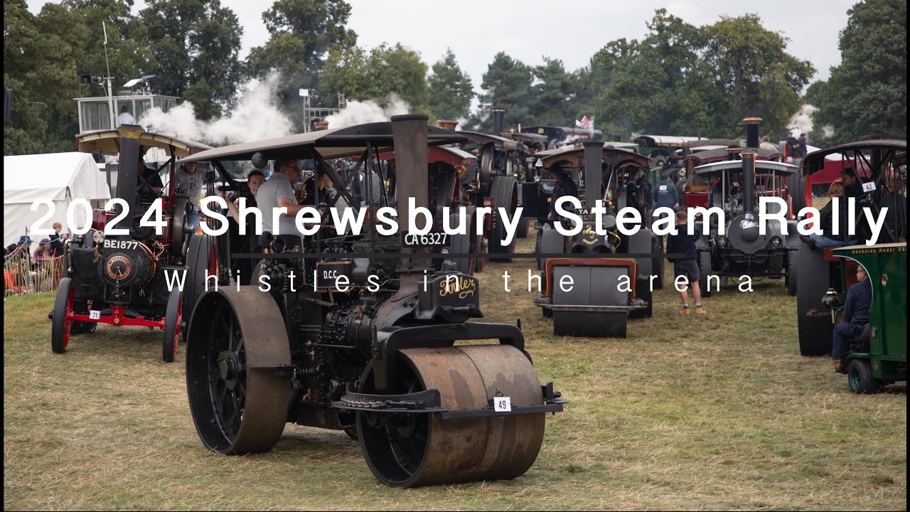 Shrewsbury Steam Rally - Traction engines blasting their whistles in ...