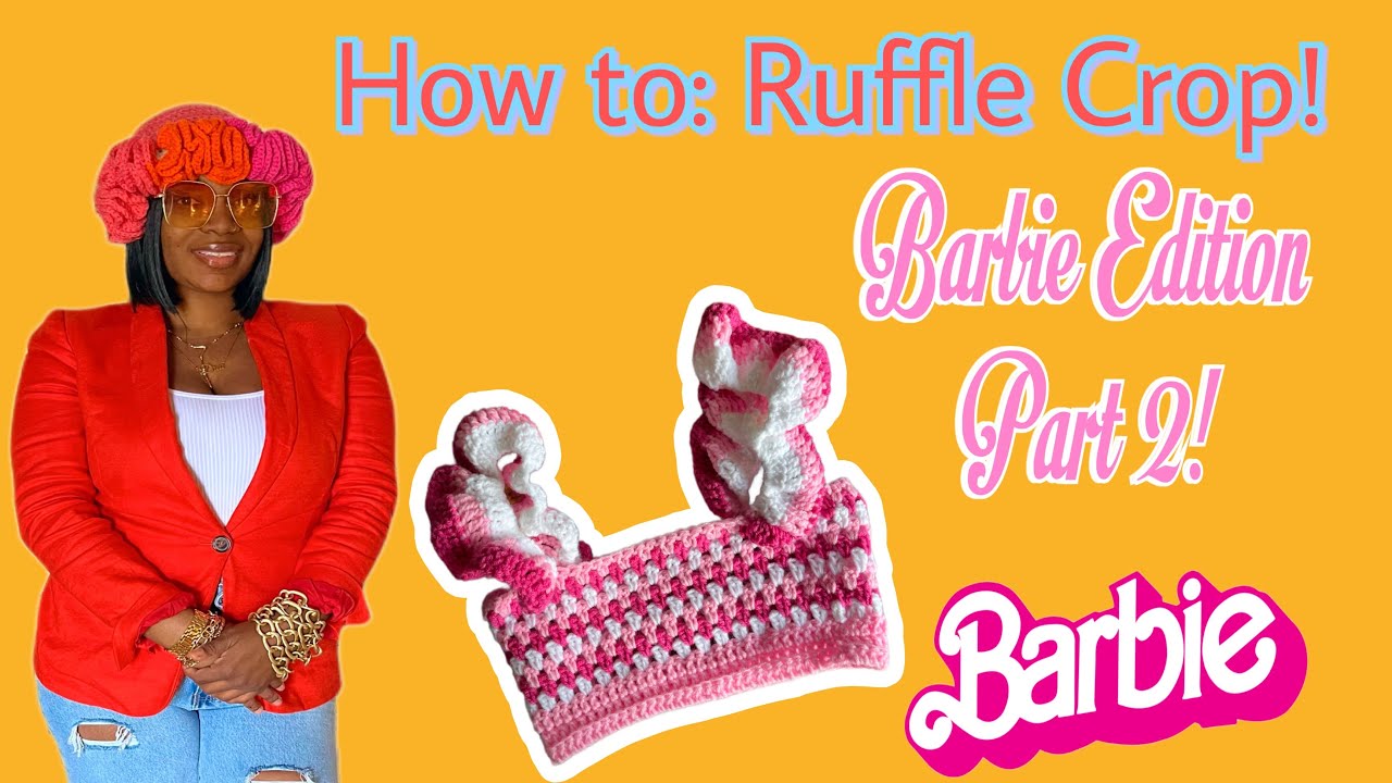 How to: Ruffle Crop top! Barbie EDITION! Part 2! Beginner Friendly ...