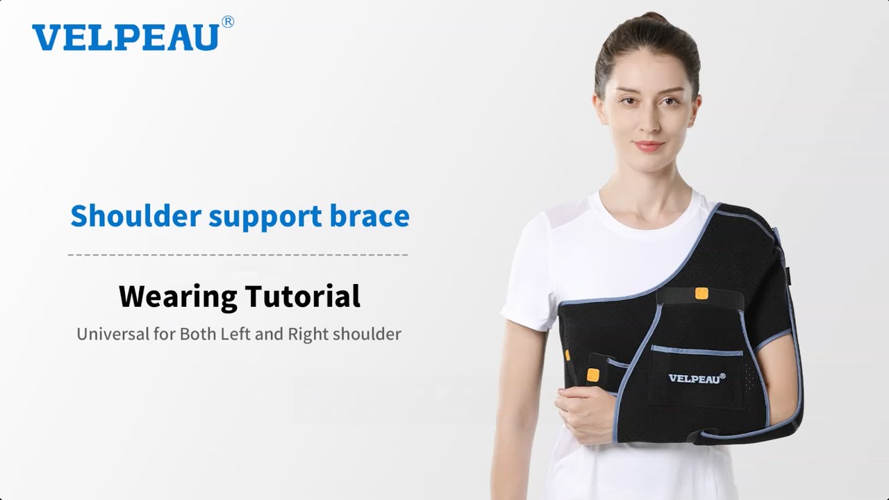 VELPEAU Shoulder support brace VP0304-Wearing Tutorial - YouTube
