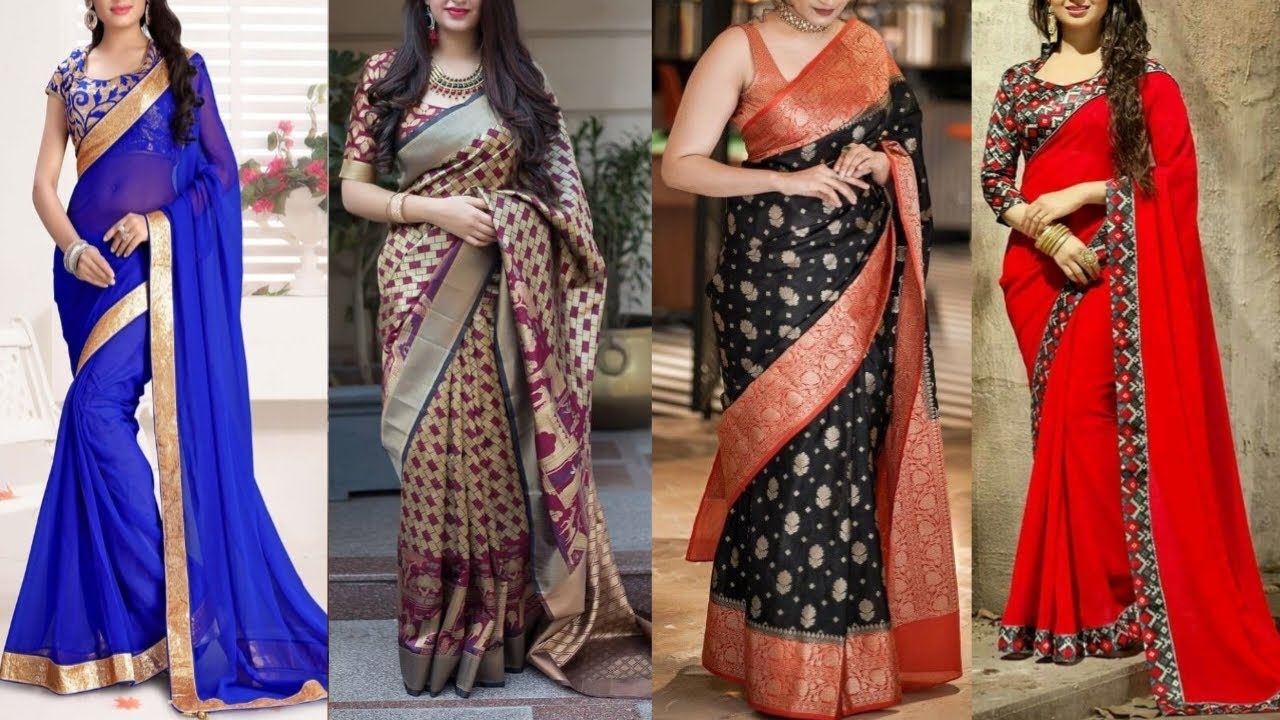 Simple Sarees for daily wear - YouTube