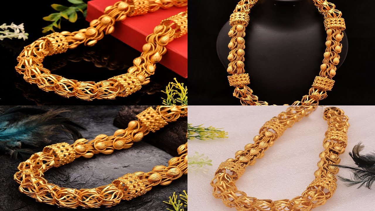 thick south indian dual design gold plated chain | soni fashion rajkot ...