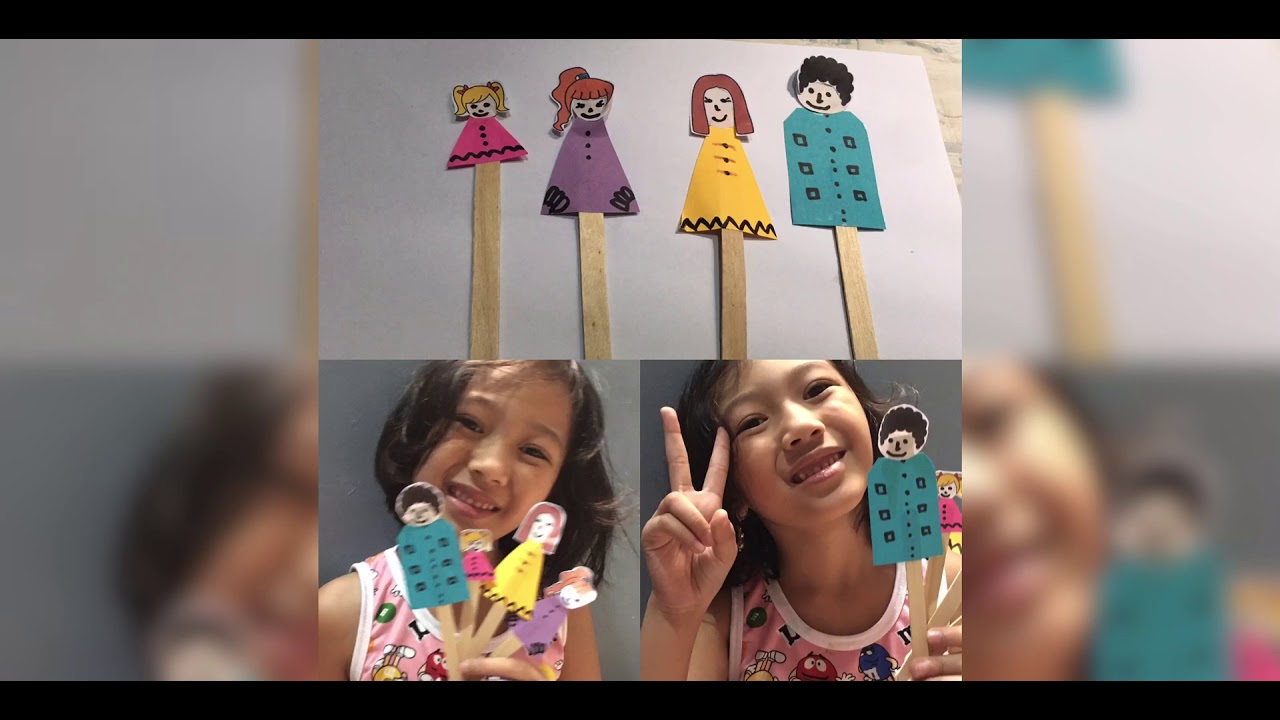 How to make puppet using scratch papers and popsicle stick ...