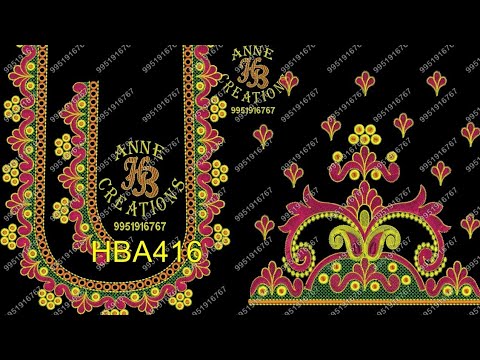 Computer embroidery work blouse designs - YouTube