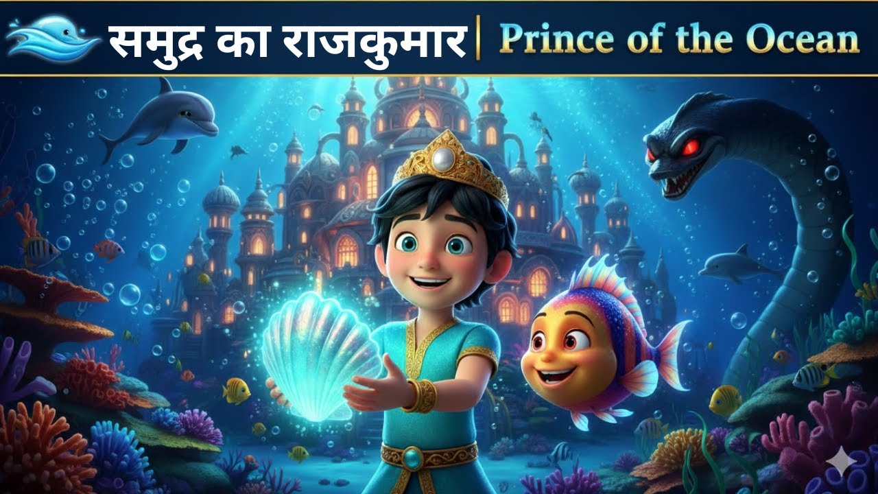 समुद्र का राजकुमार | Ocean Prince Adventure | Kids 3D Animation Story ...
