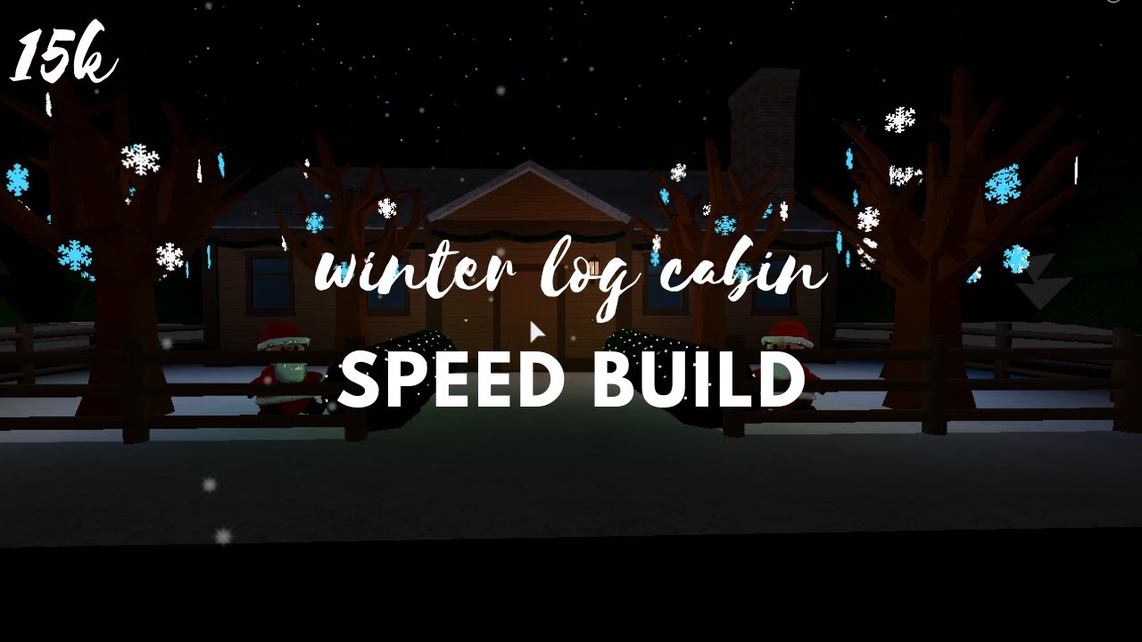Winter log cabin | Roblox | Bloxburg: Speedbuild - YouTube