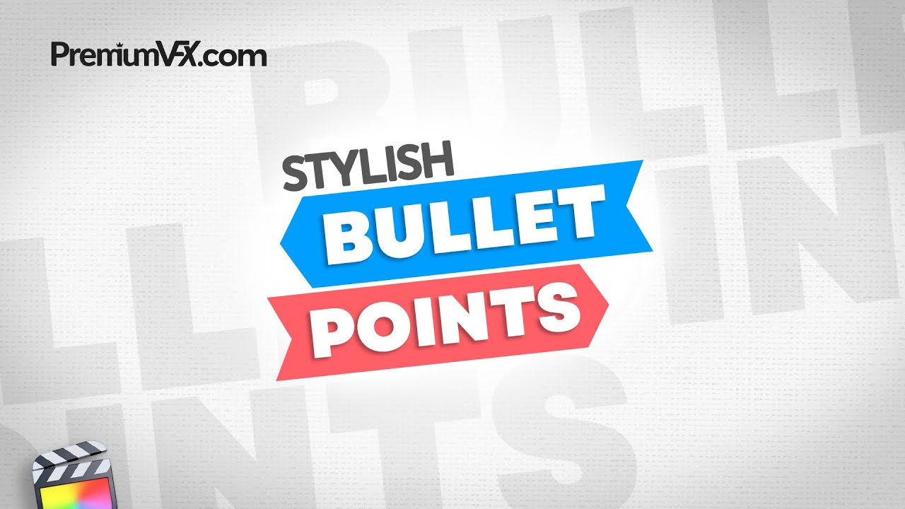 Stylish Bullet Points for Final Cut Pro - YouTube