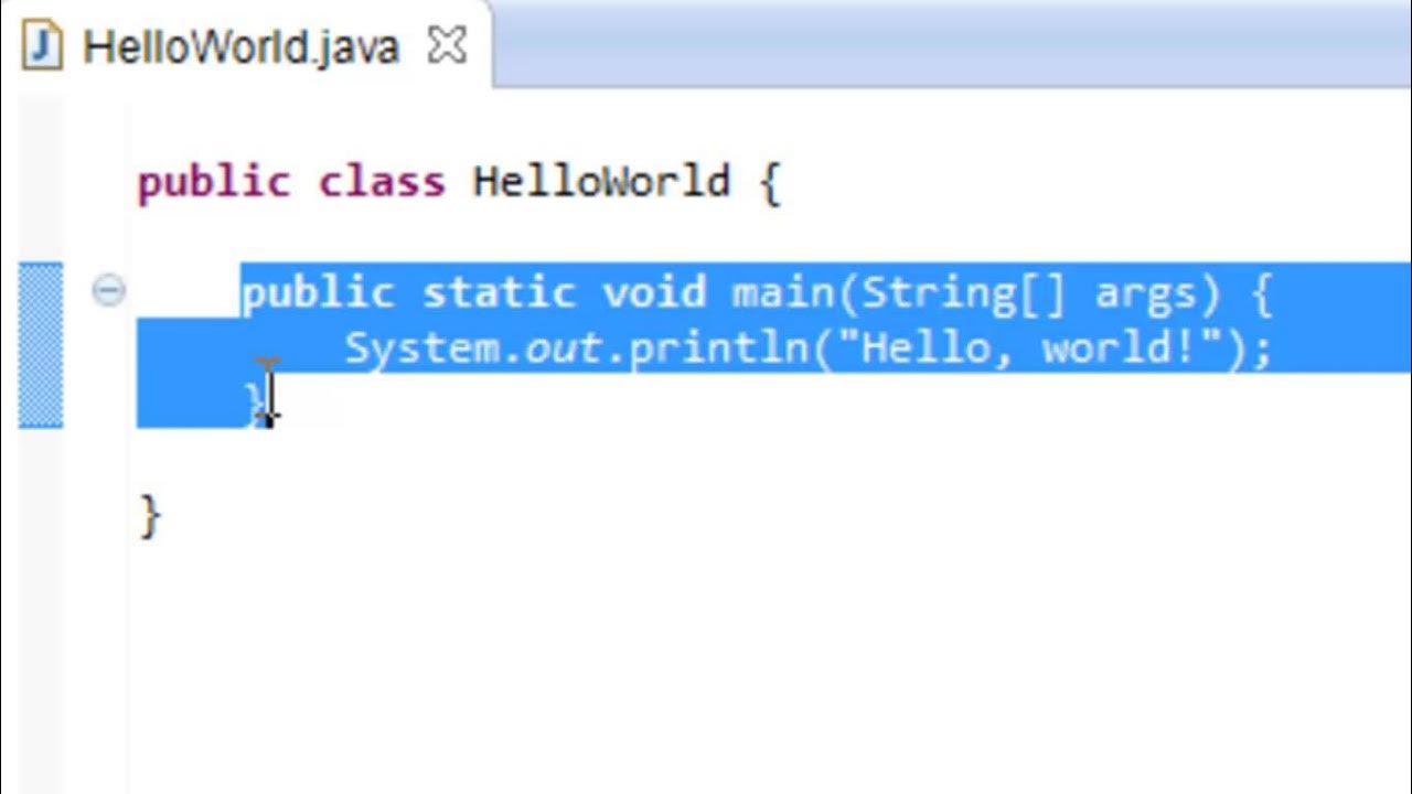 PROGRAMMER EN JAVA (Débutant) - 3 - Présentation d'un code Java - YouTube
