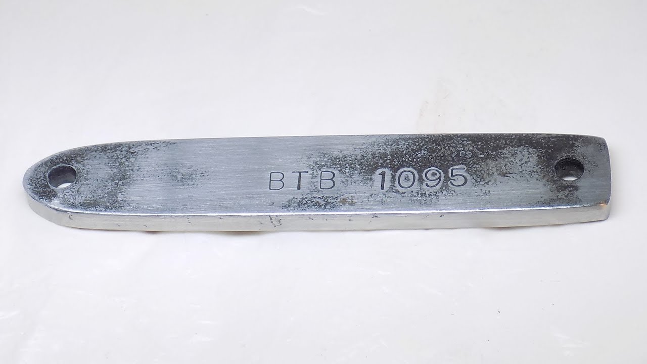 BTB Flint and Steel 1095 Dog Tag Striker Sparking Demo - YouTube