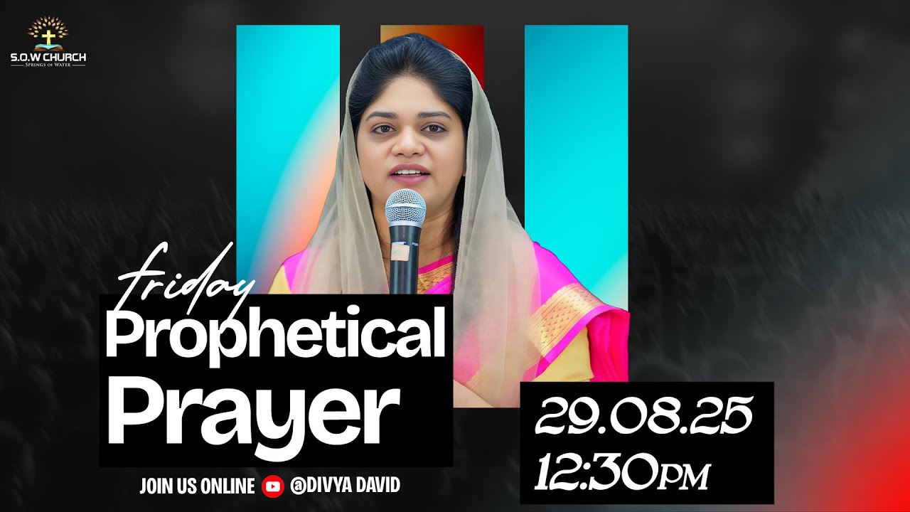 Friday Prophetic Prayer || Ps Divya David || 29th August 2025 # ...