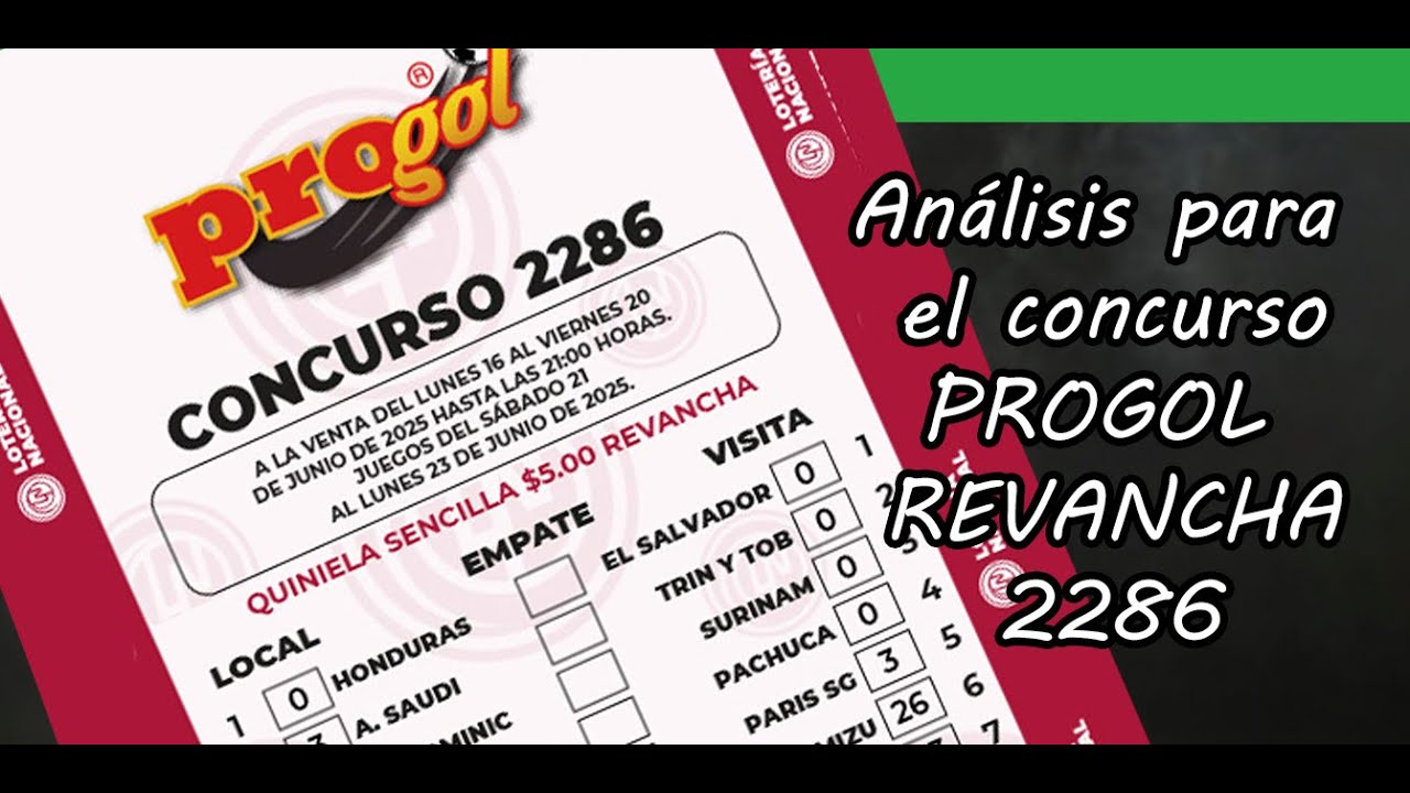 Progol Revancha 2286 - Análisis completo - YouTube