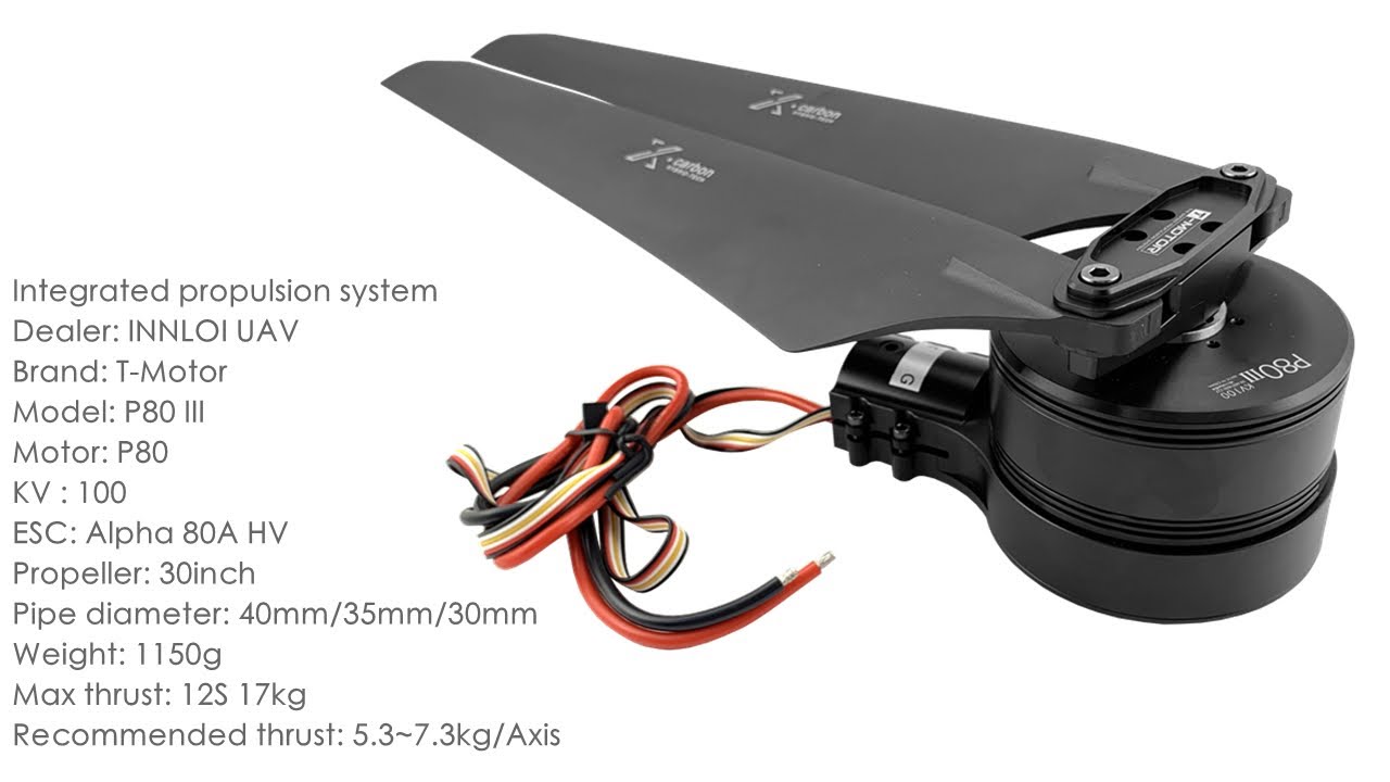 INNLOI T-MOTOR armset P80X (P80III motor Alpha 80A HV) E80-S Turn-key ...