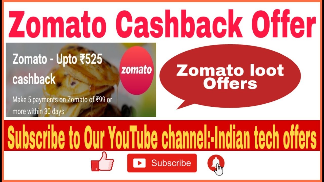 Zomato Cashback Offer | All users | Paytm - YouTube