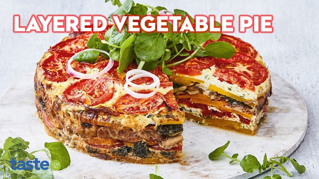 How to make a layered vegetable pie | taste.com.au - YouTube