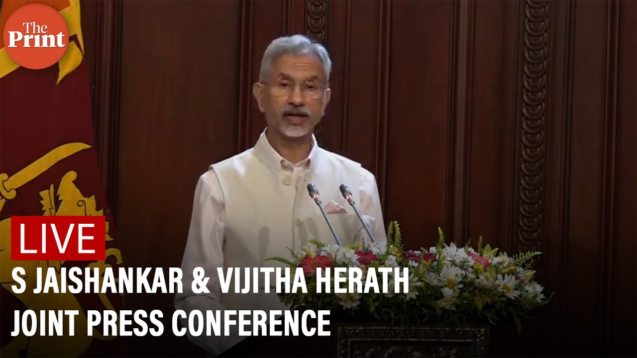 LIVE: EAM’s press statement alongside FM Vijitha Herath of Sri Lanka in ...