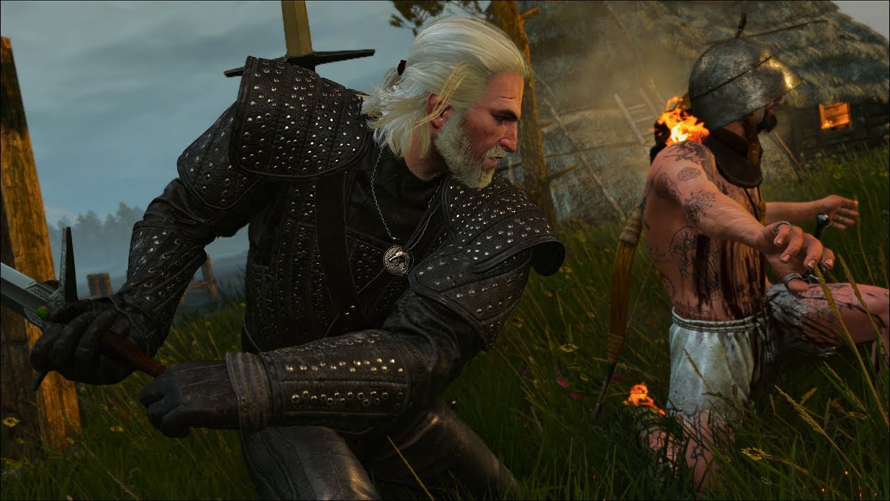 The Witcher 3 - Killing bandits in Velen part 3 [netflix armour] (No ...