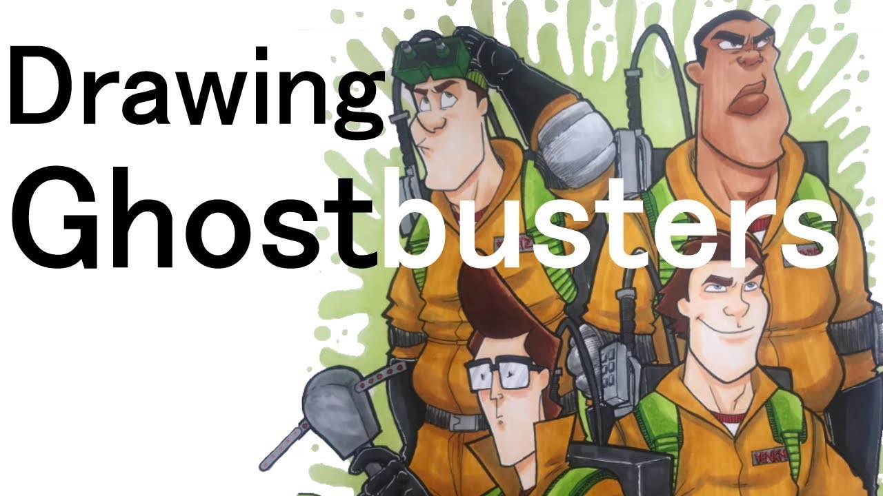 Drawing Ghostbusters (Comics Style) FULL Art Stream - YouTube